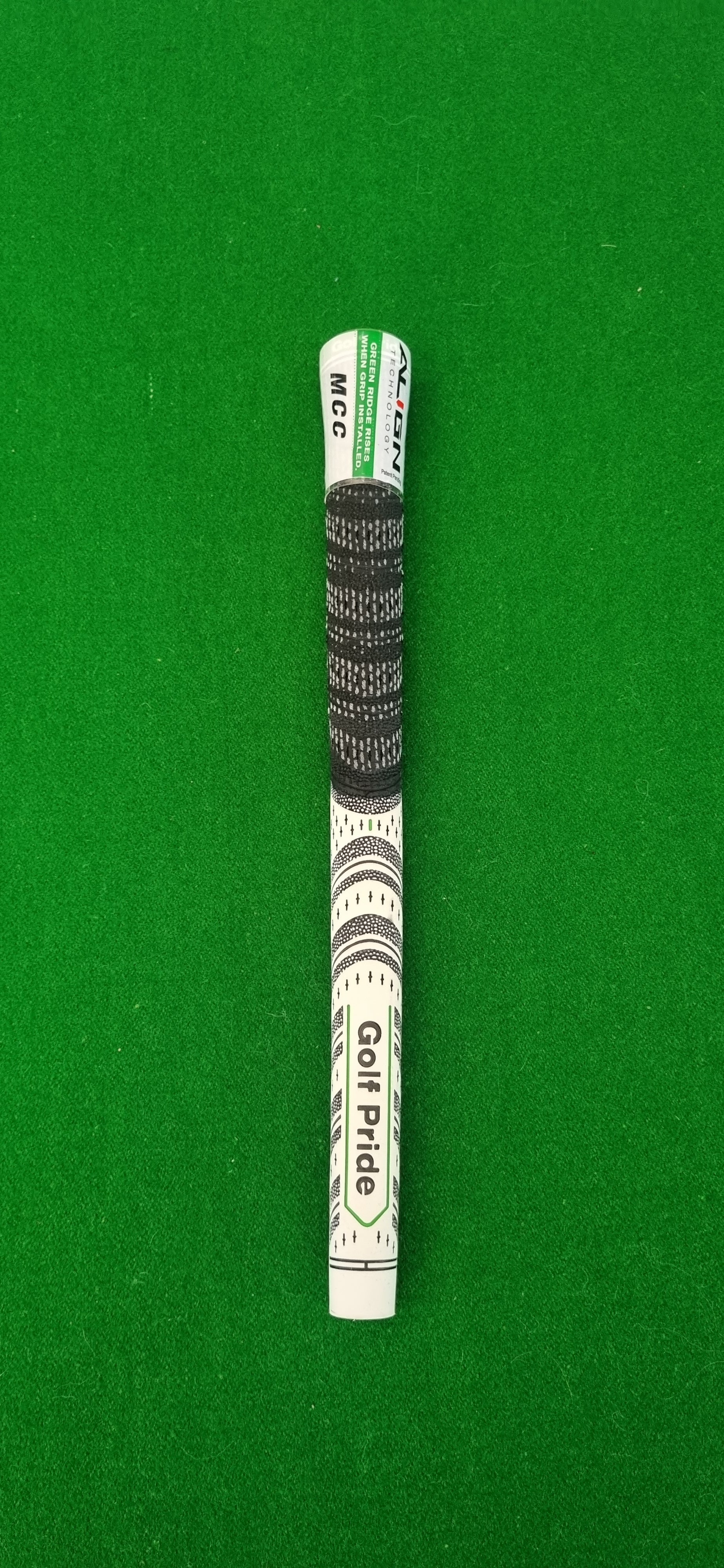 Golf Pride MCC Align Golf Grip - White with Green Stripe - Standard ...