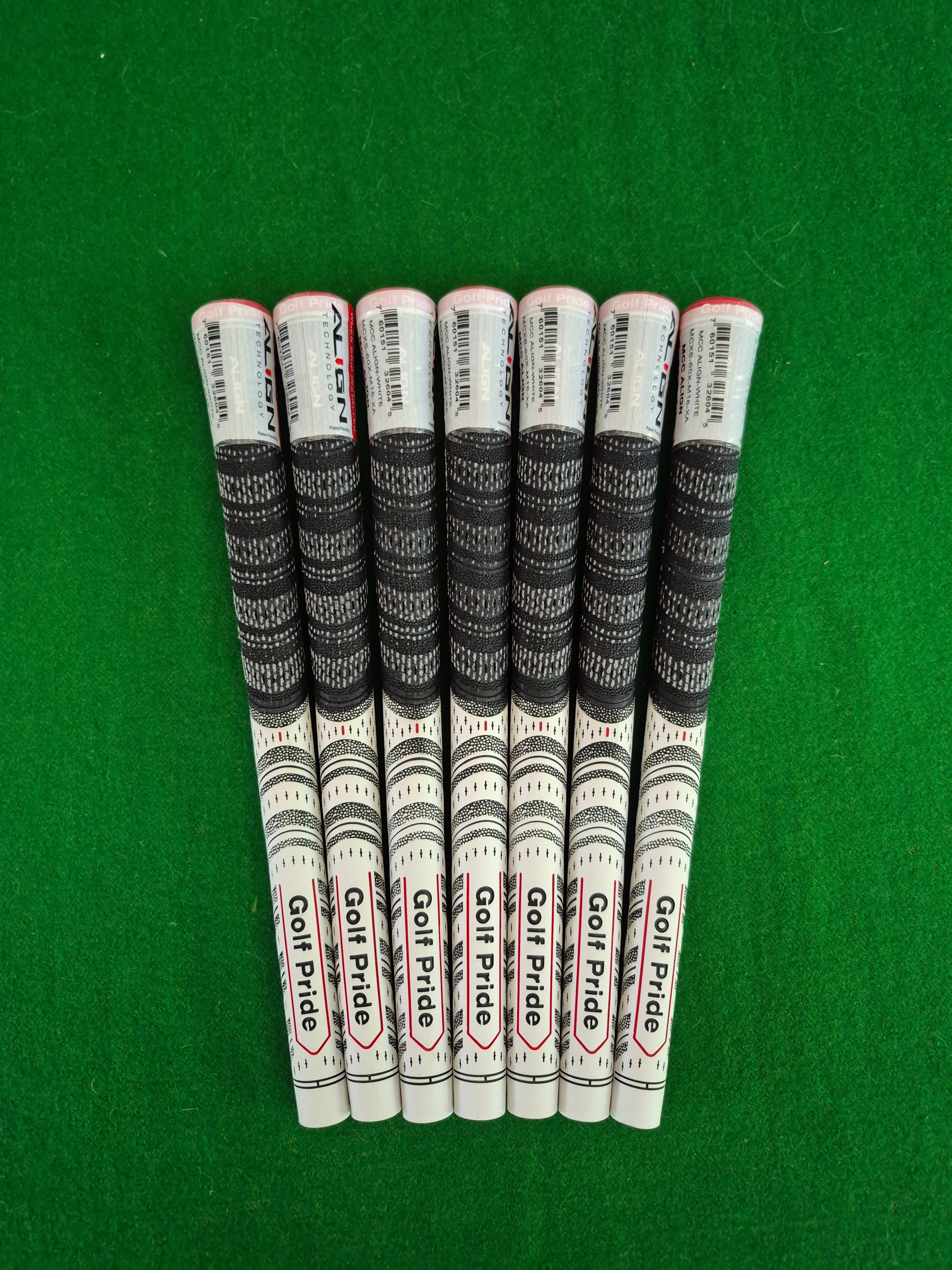 Golf Pride MCC Align Golf Grips - White with Red Stripe - Standard - S ...
