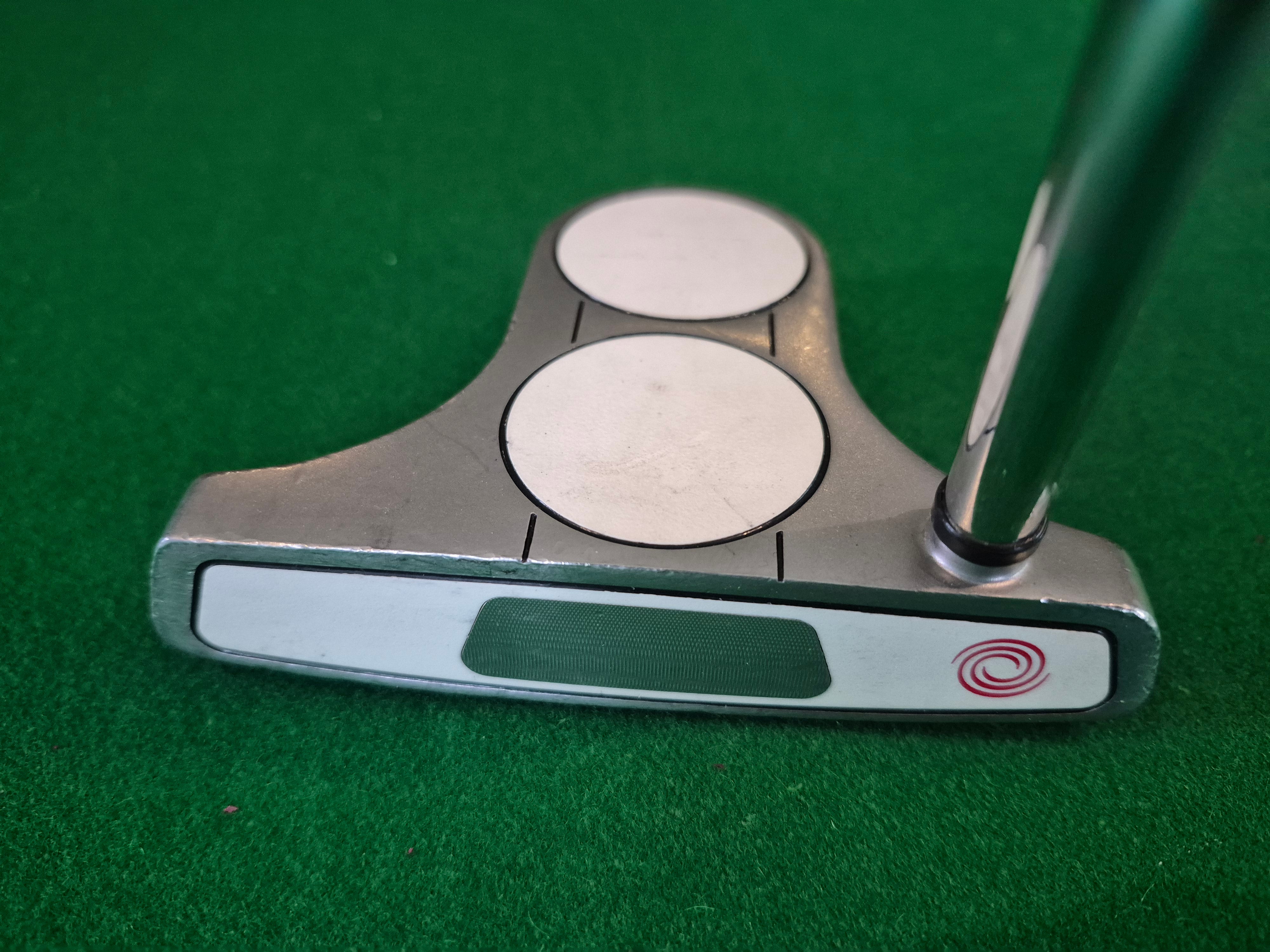 Odyssey White Steel 2-ball Blade Putter 35" with Cover and New Grip ...